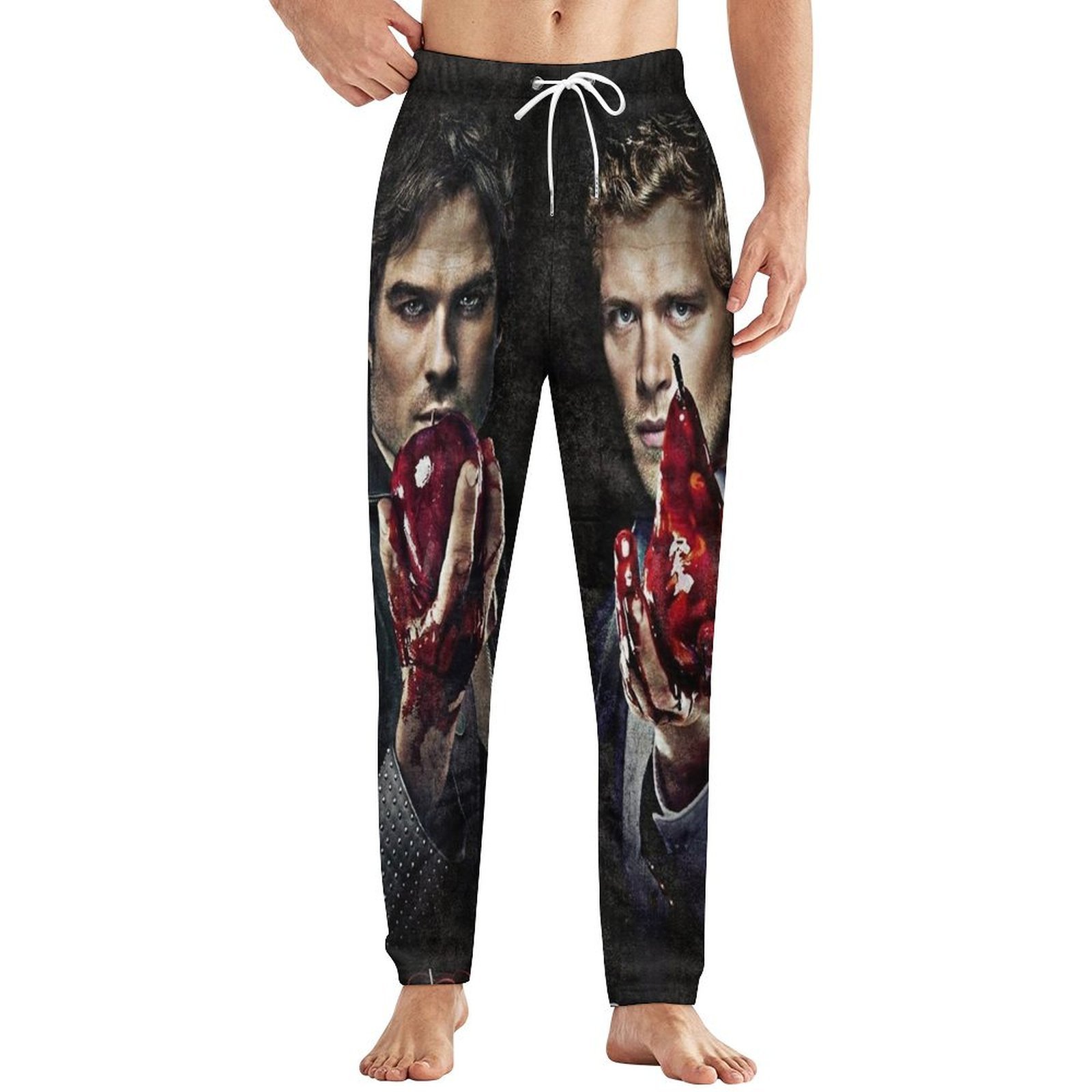 The Vampire Diaries Flannel Men's Pajama Pants Bottoms Home Loose Plush ...