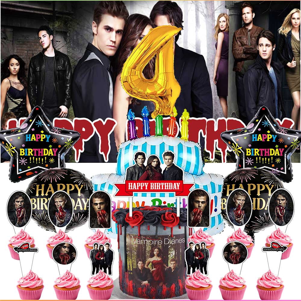 The Vampire Diaries Party Supplies Decor 4th Kit Balloons Birthday Cake ...