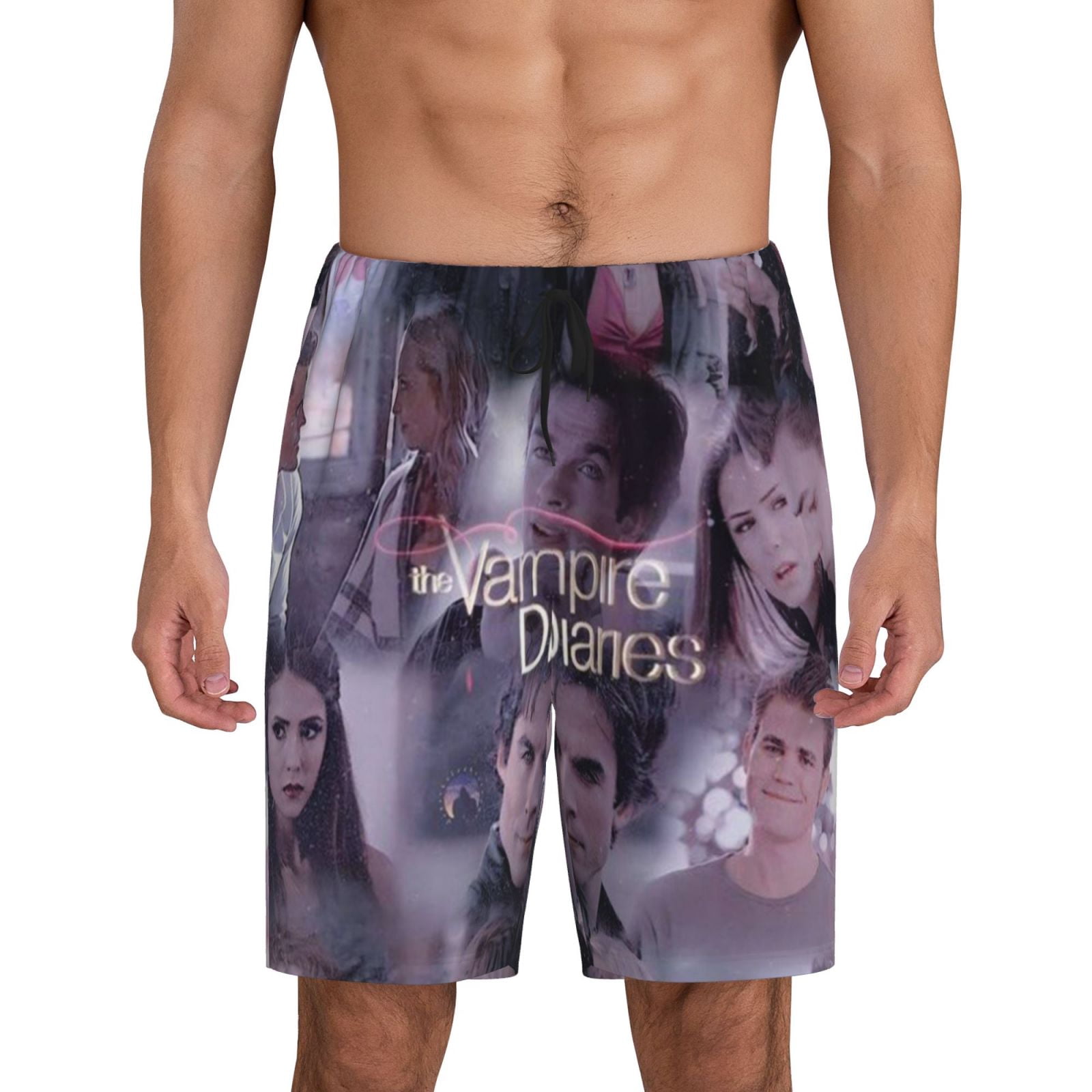 The Vampire Diaries Pattern Men's Short Pajama Pants Lightweight Daily ...