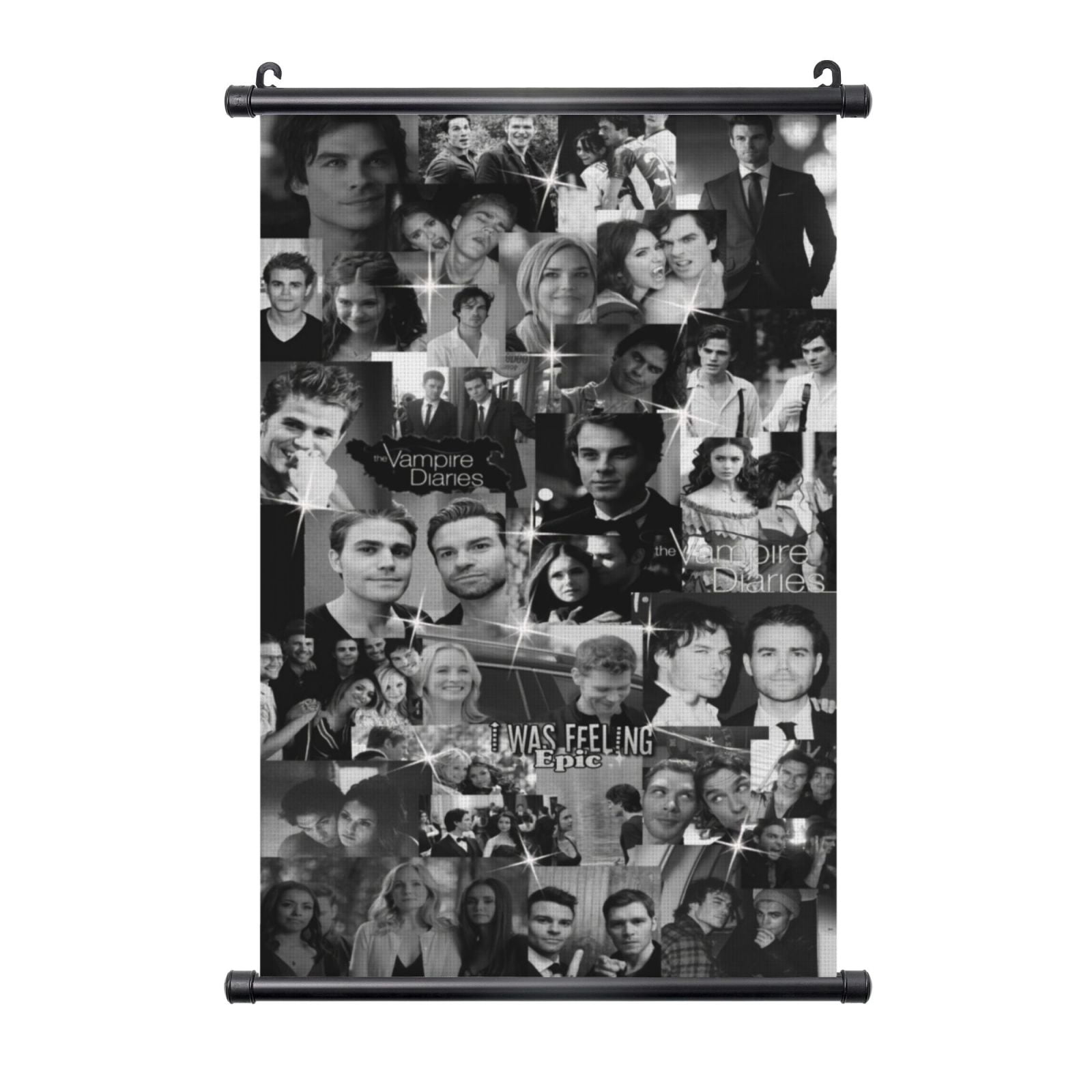 The Vampire Diaries Poster Aesthetic Canvas PVC Shaft Wall Art Hanging ...
