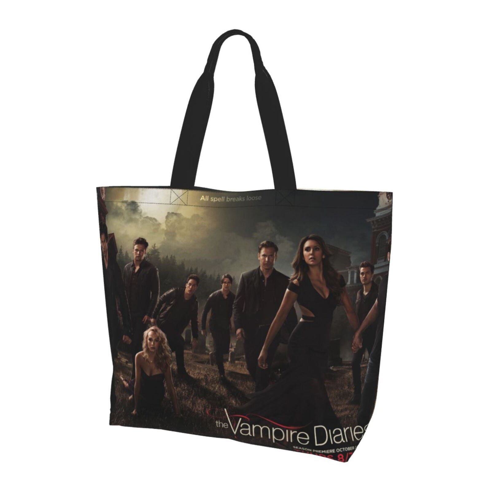 The Vampire Diaries Seasons Tote Bags Reusable Women Shoulder Bag ...