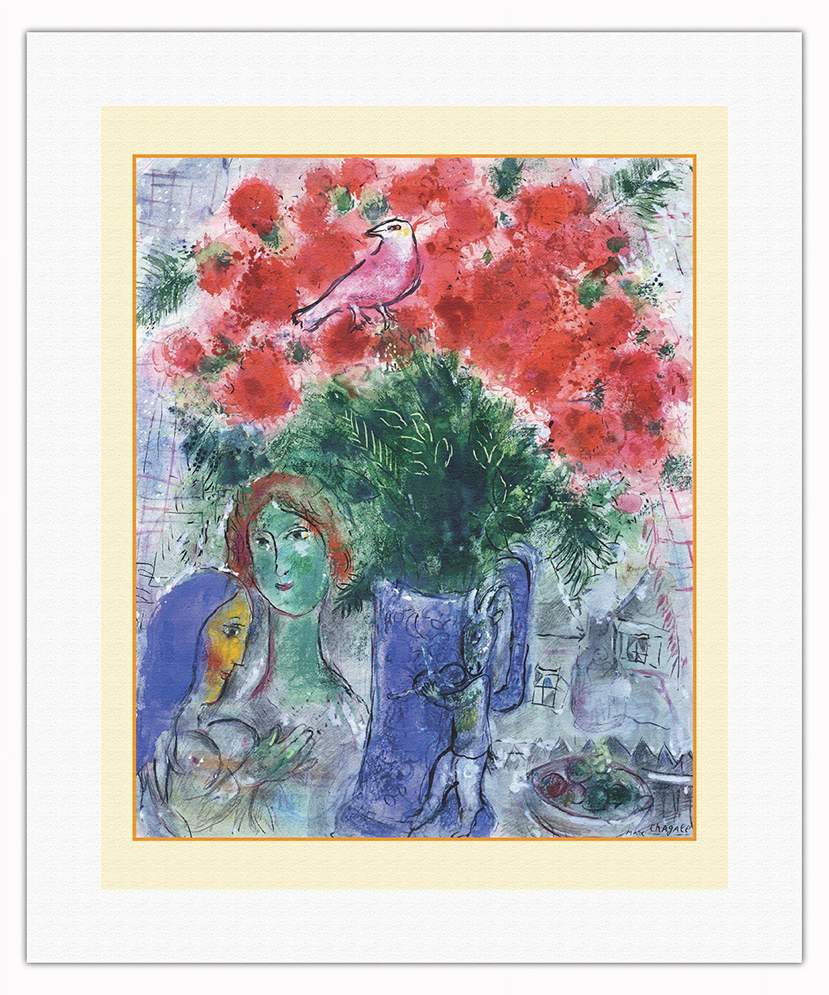 The Vase - From an Original Color Painting by Marc Chagall - Fine Art ...