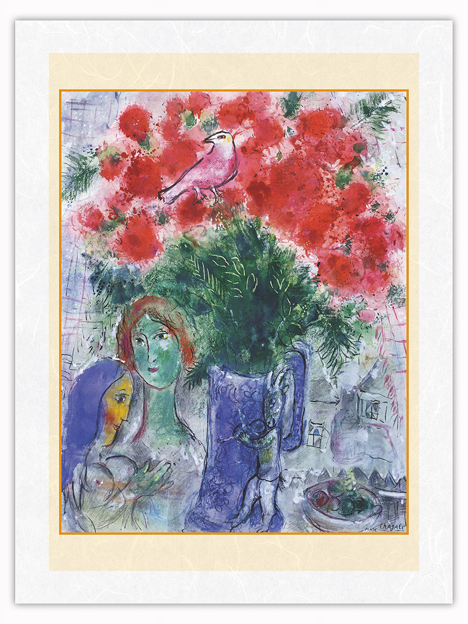 The Vase - From an Original Color Painting by Marc Chagall - Japanese ...