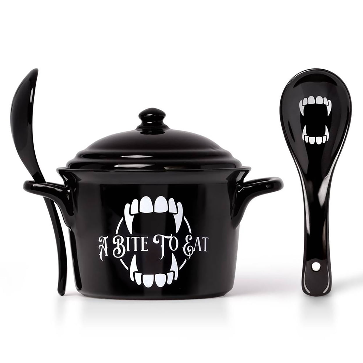 The Vault I Bite To Eat Bowl and Spoon Set, Fine Bone China - Walmart.com