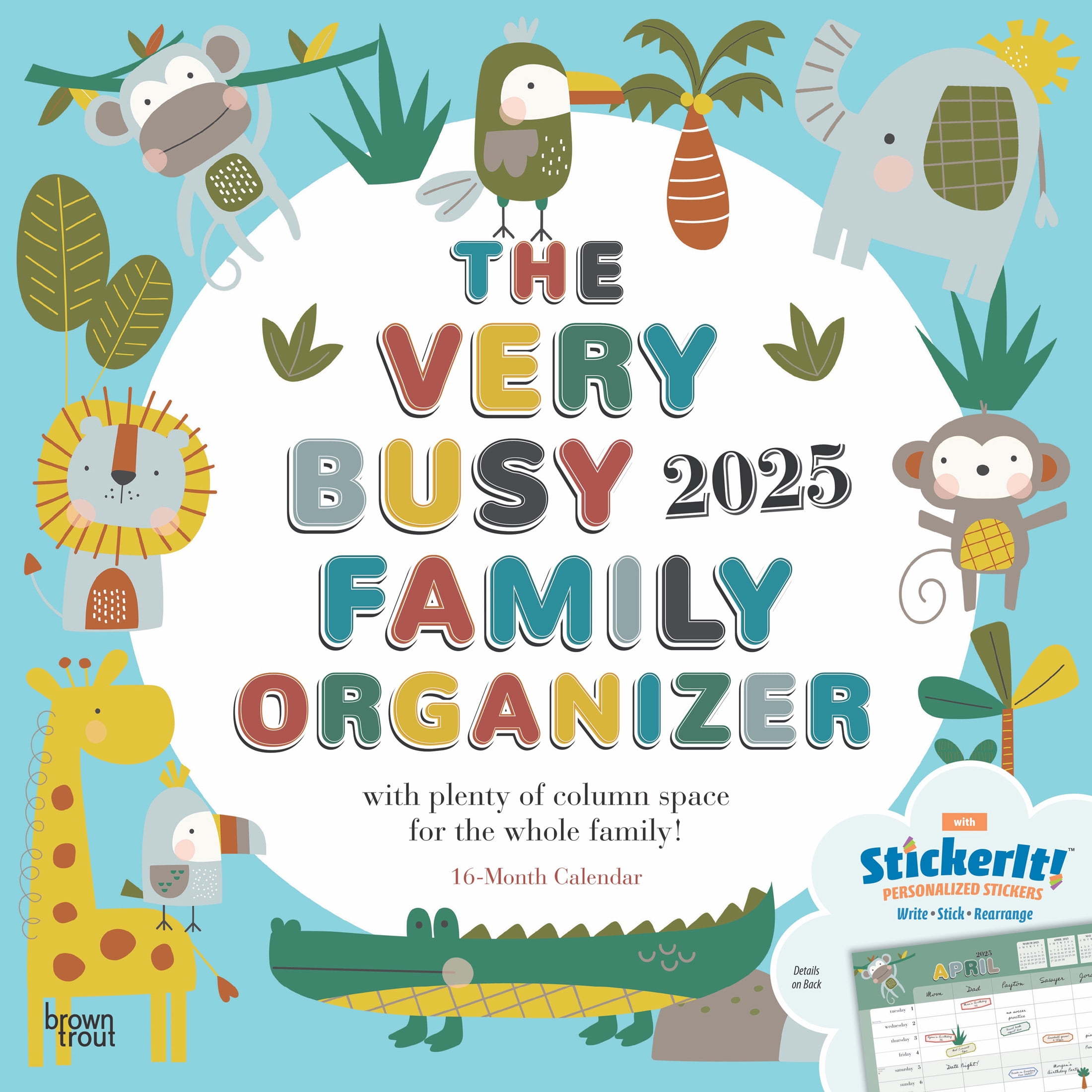 The Very Busy Family Organizer | 2025 12x24" (Hanging) Wall Calendar ...