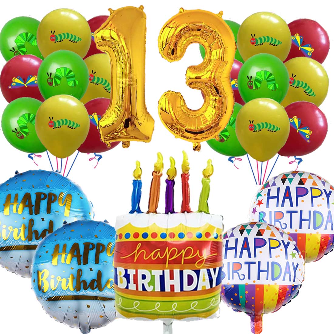 The Very Hungry Caterpillar Balloons Party Supplies 13th Big Number ...