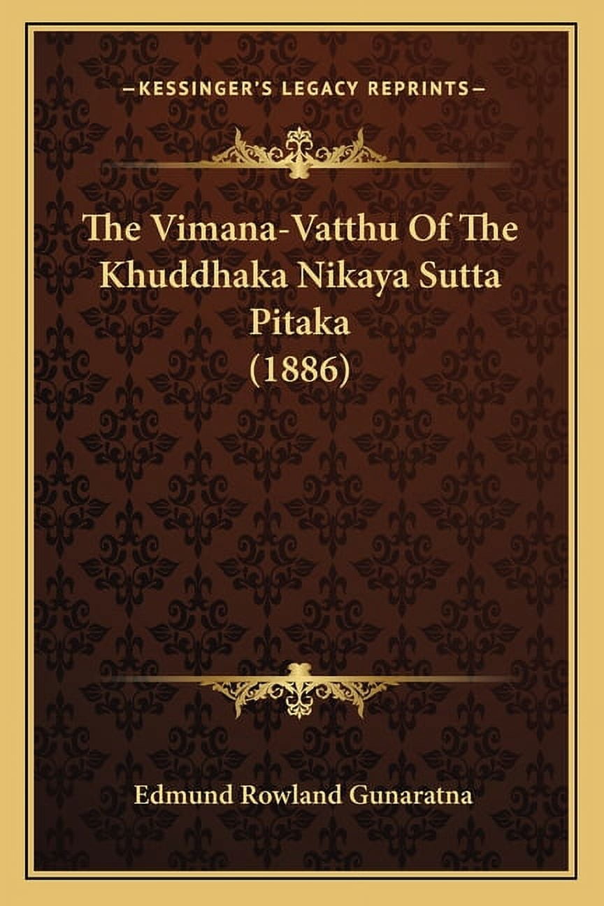 The Vimana-Vatthu Of The Khuddhaka Nikaya Sutta Pitaka (1886 ...