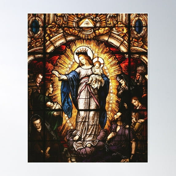 The Virgin Mary Poster Wall Art, Modern Wall Decor For Living Room ...