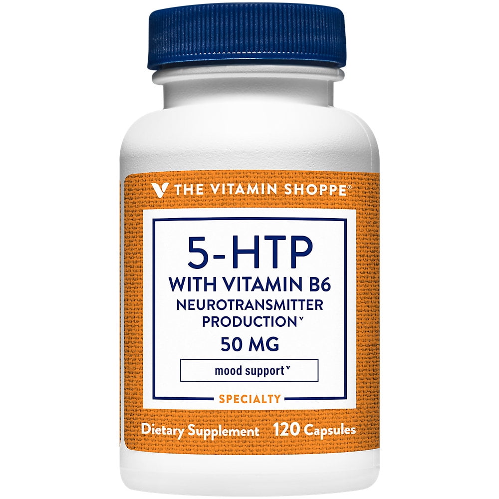 The Vitamin Shoppe 5-HTP with B6 50 MG (5-Hydroxytryptophan) - Provides ...