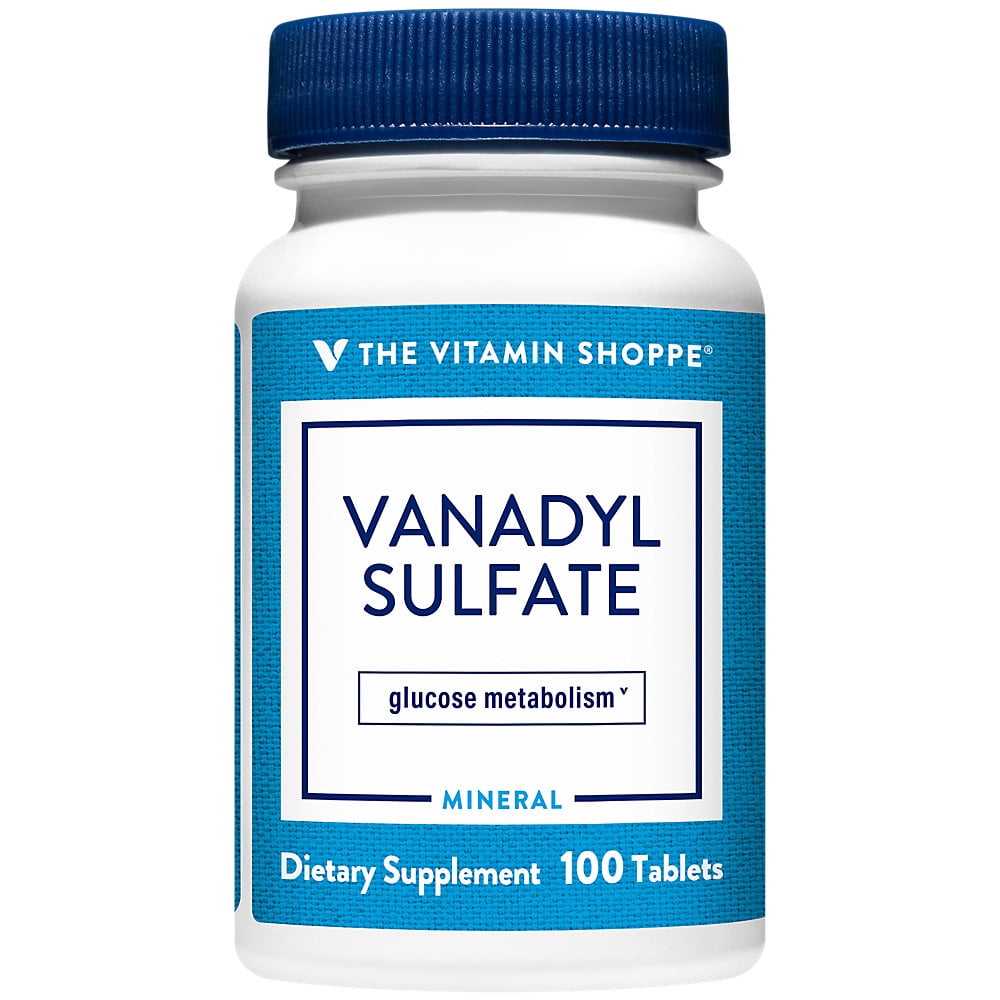 The Vitamin Shoppe Vanadyl Sulfate 2MG, Trace Mineral (Vanadium ...
