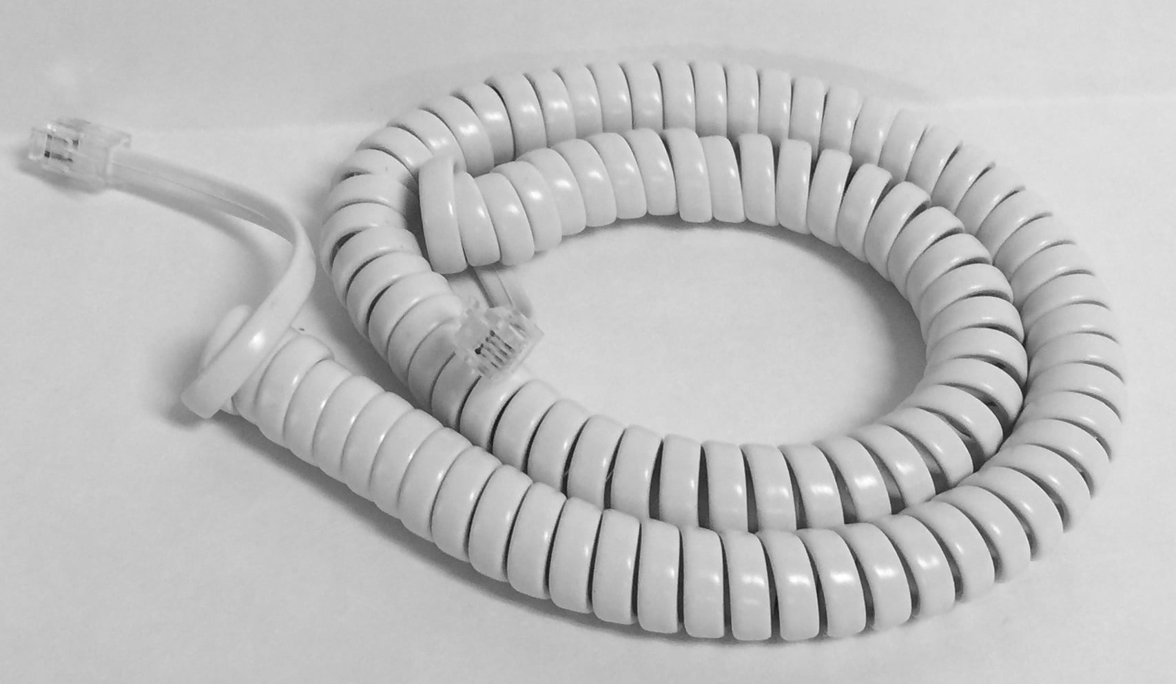 The VoIP Lounge Replacement 12 Foot White Handset Curly Cord for AT&T ...