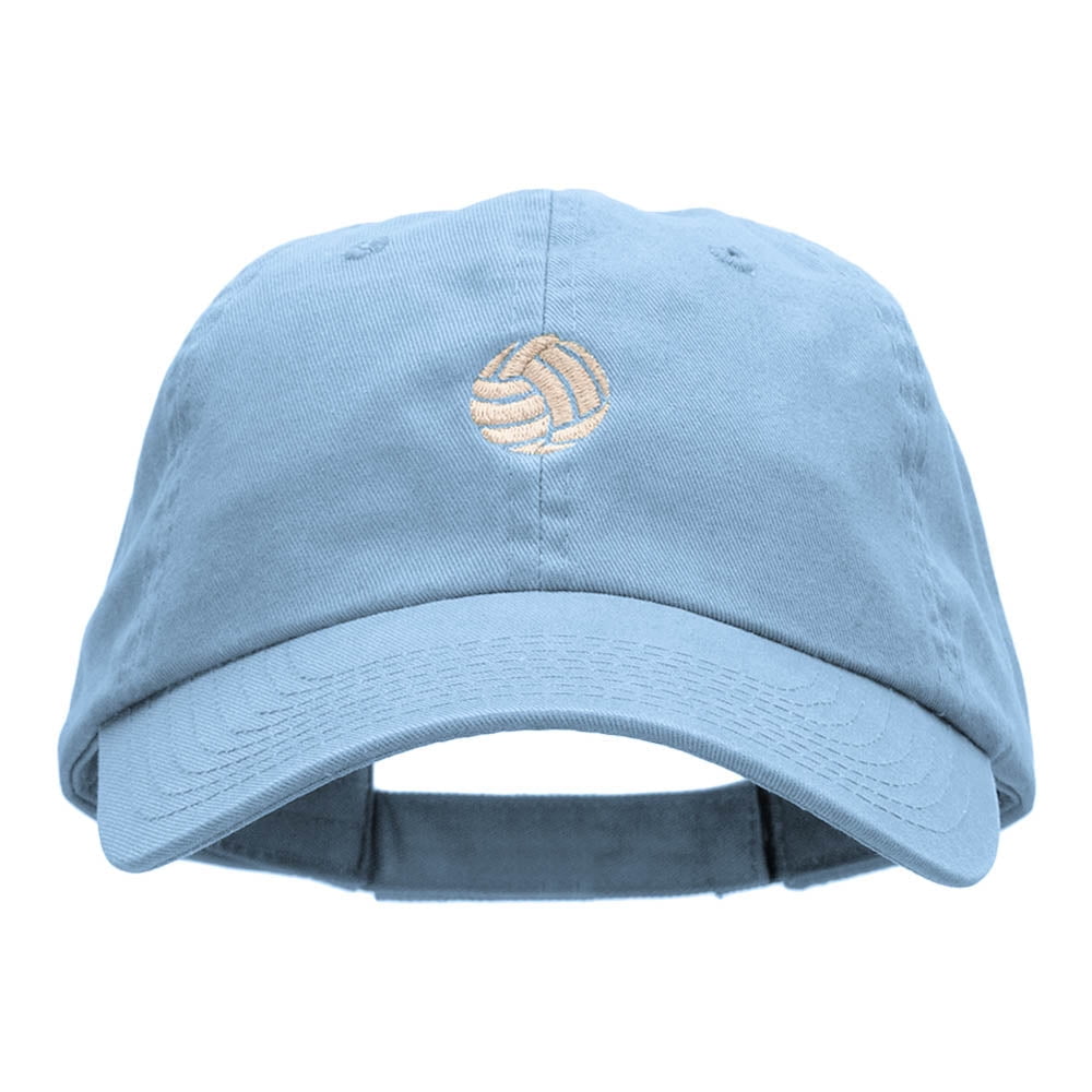 The Volleyball Embroidered Low Profile Dyed Cotton Twill Cap - Sky Blue ...