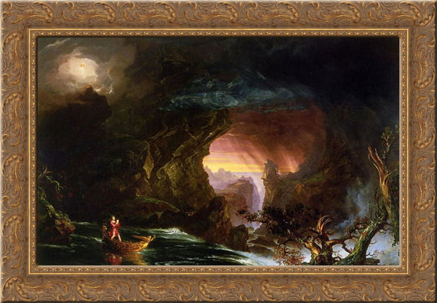 The Voyage of Life: Manhood 24x18 Gold Ornate Wood Framed Canvas Art by ...