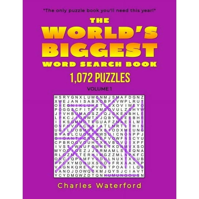 Pre-Owned The WORLD'S BIGGEST Word Search Book: 1,072 Puzzles (Volume 1) Paperback - Walmart.com