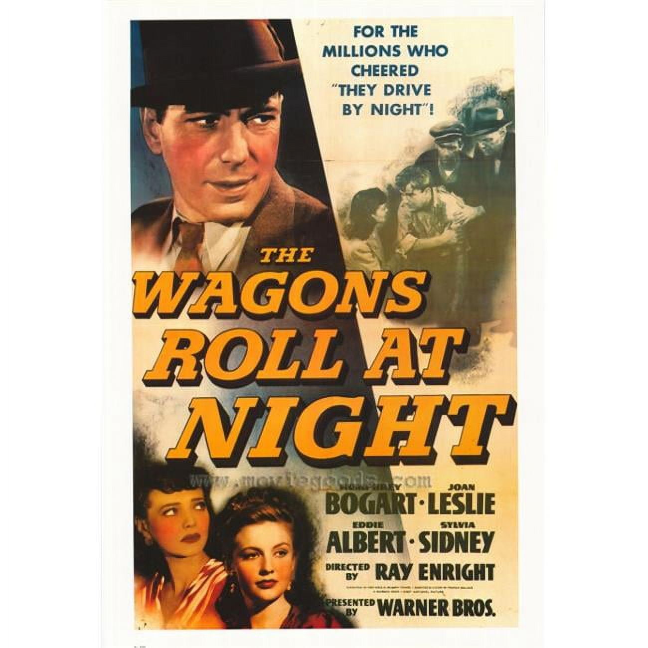 The Wagons Roll at Night Movie Poster - 27 x 40 in. - Walmart.com