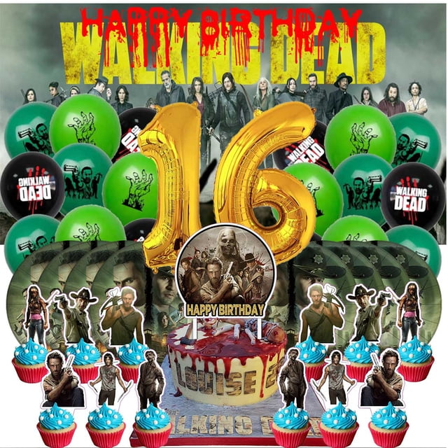 The Walking Dead Balloons Party Supplies 16th Decor Tableware Birthday ...