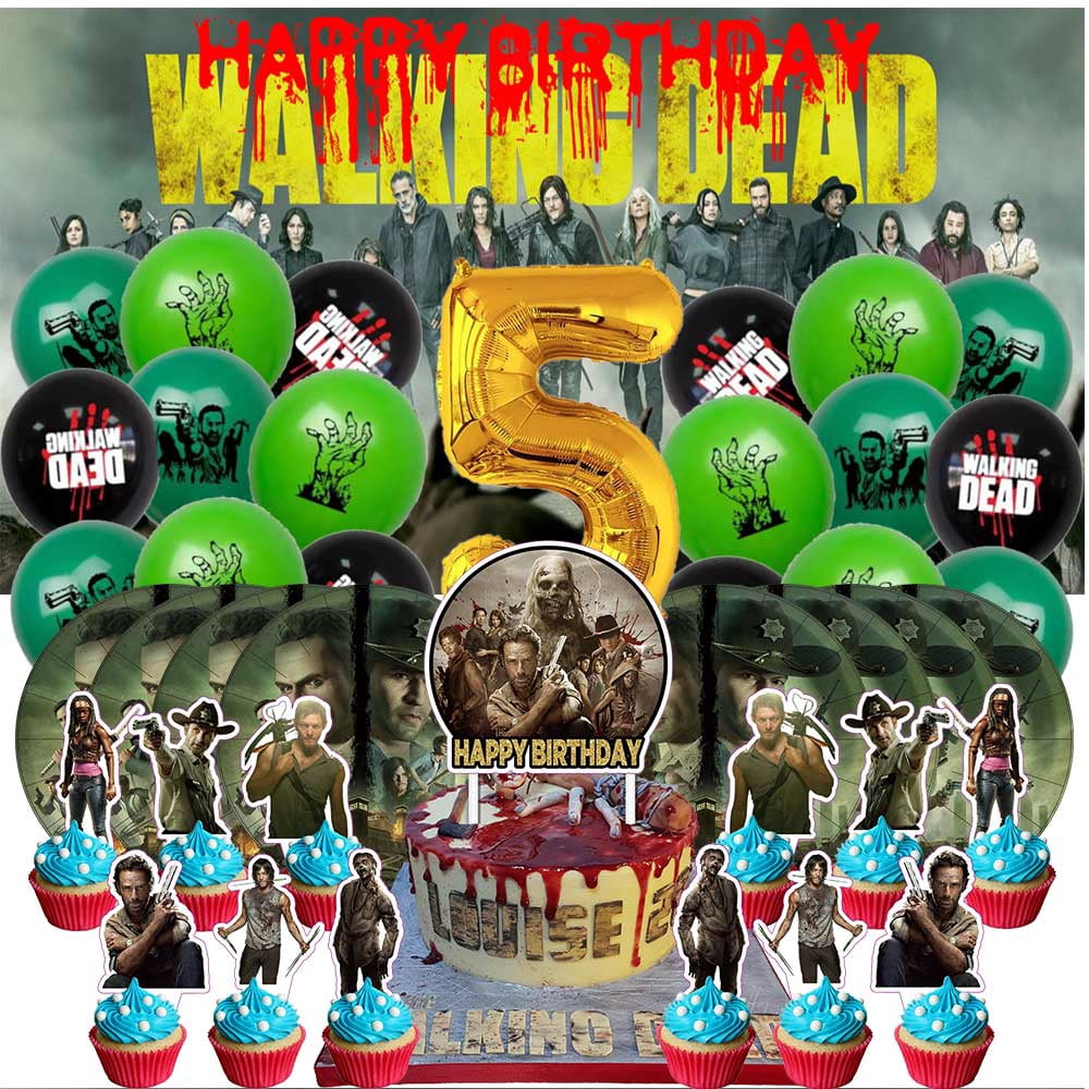 The Walking Dead Balloons Party Supplies 5th Decor Tableware Birthday ...