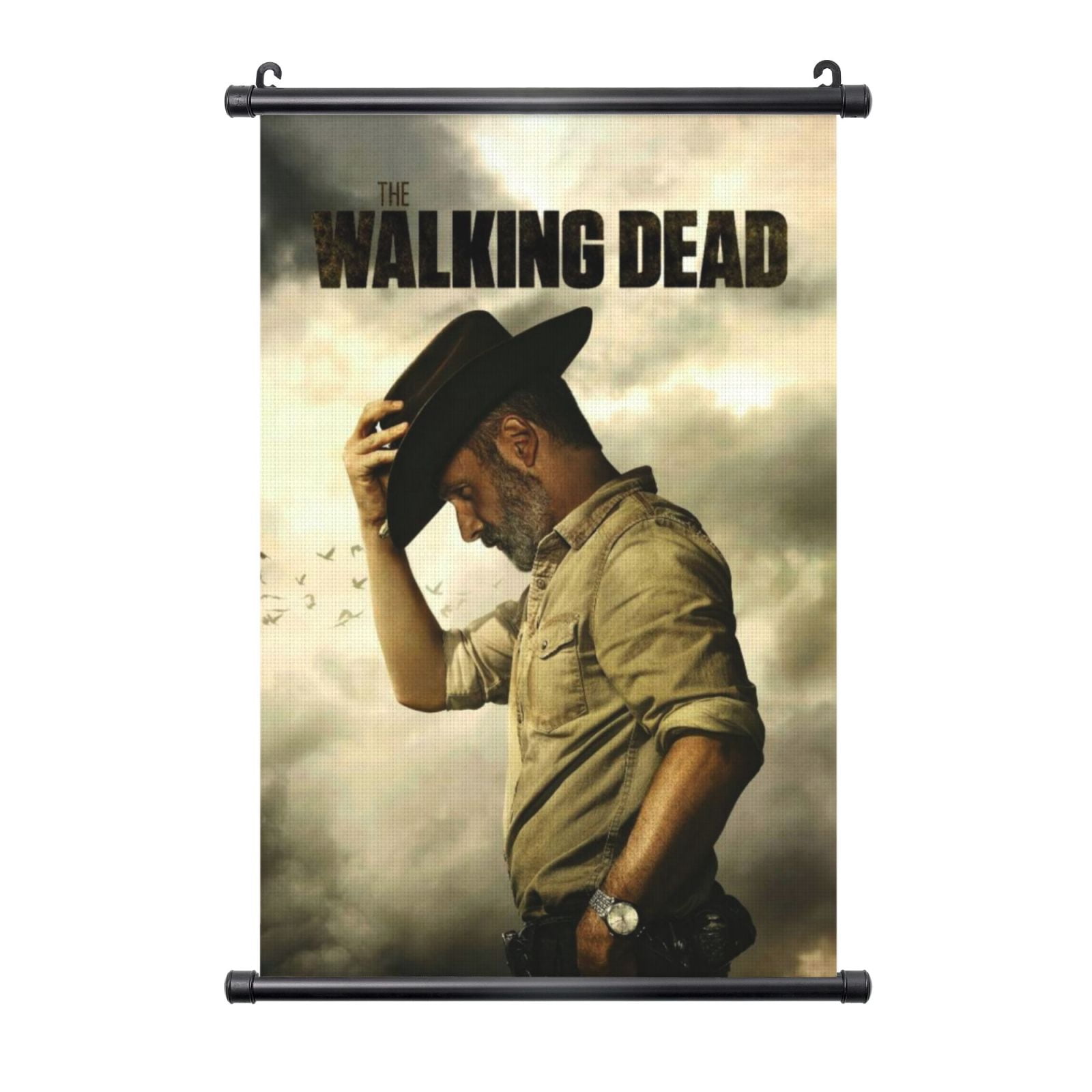 The Walking Dead Black Plastic Shaft Hanging Poster Decor Canvas Wall ...