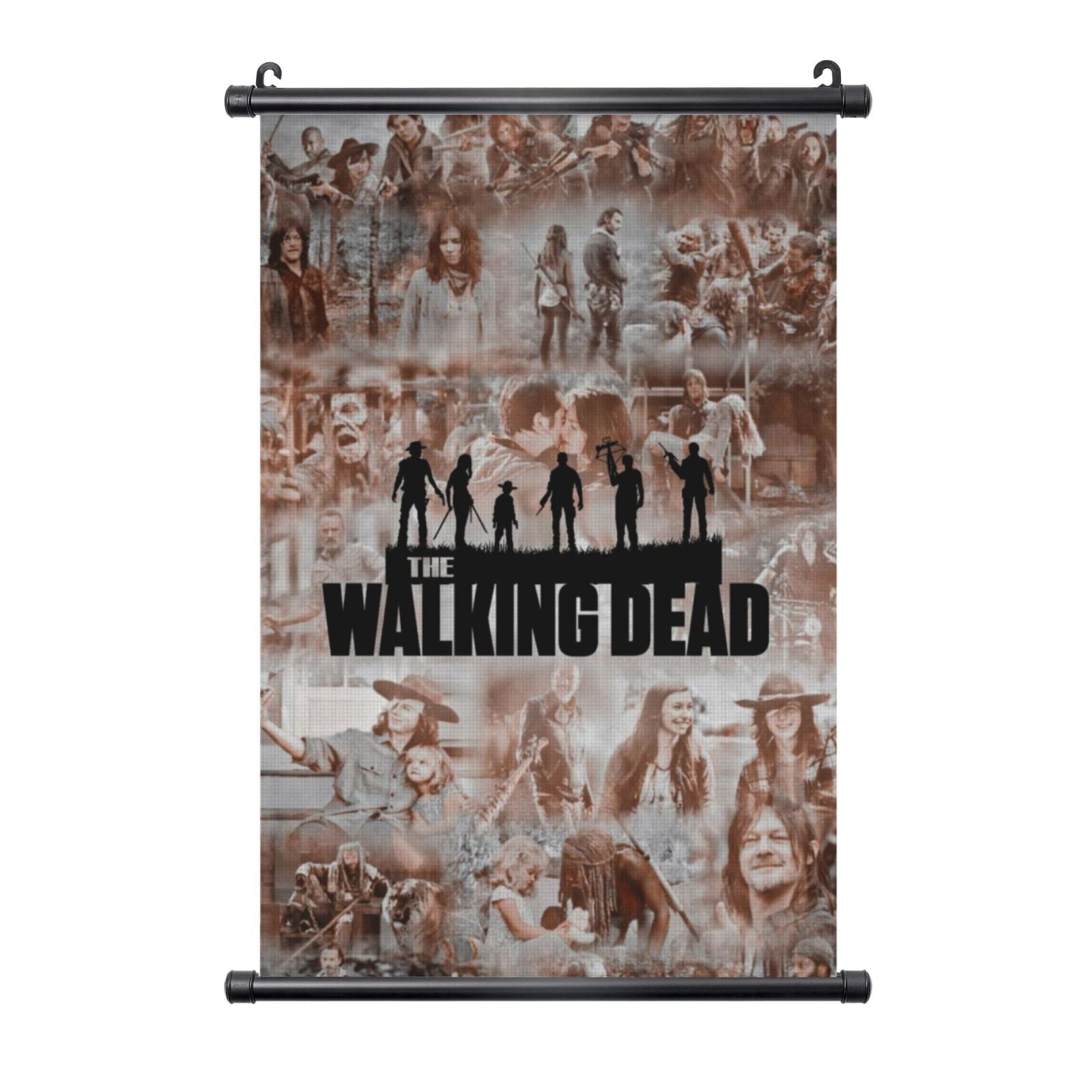 The Walking Dead Black Plastic Shaft Hanging Poster Decor Canvas Wall ...