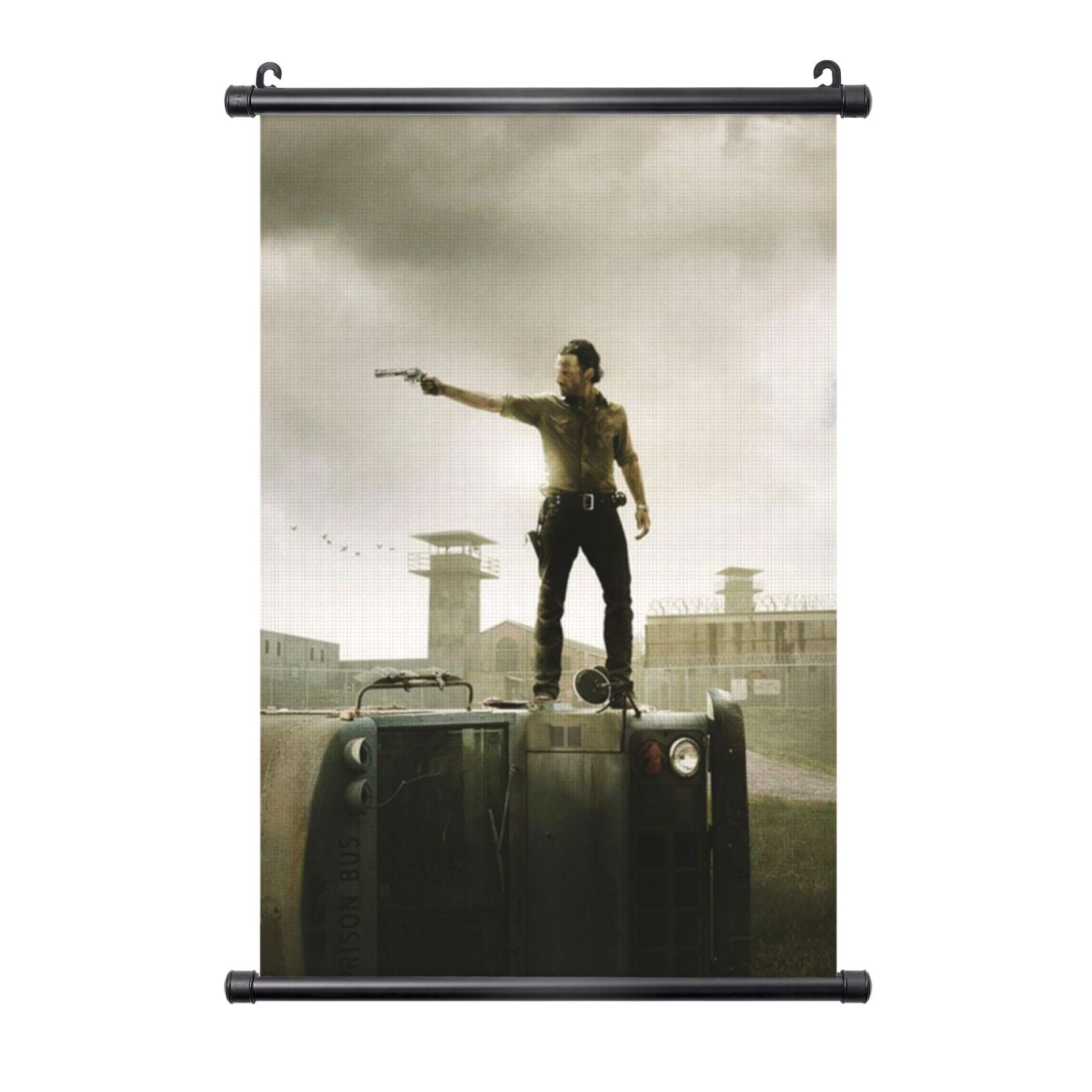 The Walking Dead Black Plastic Shaft Hanging Poster Decor Canvas Wall ...