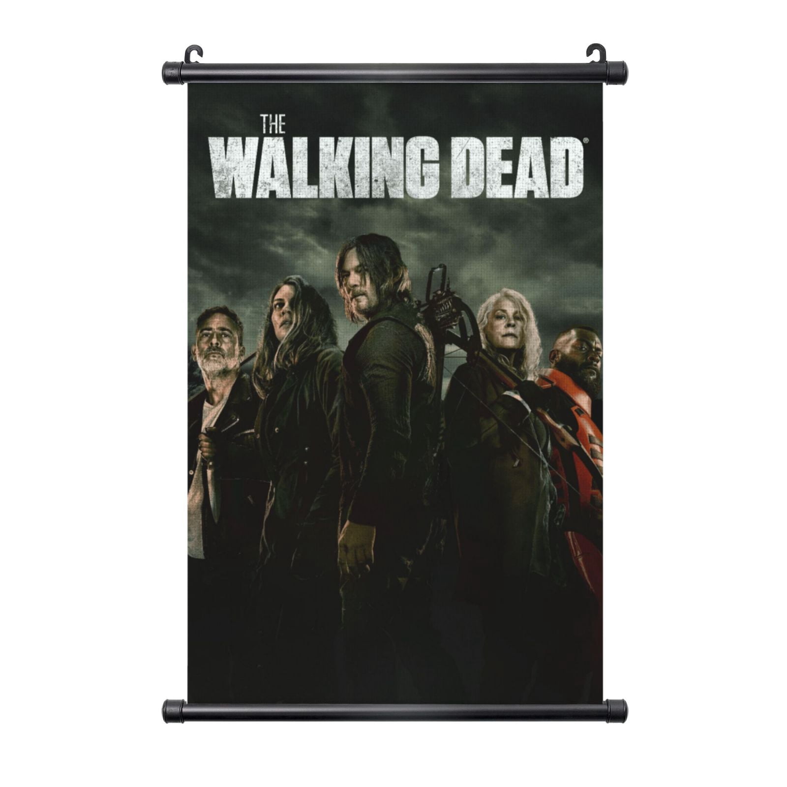 The Walking Dead Black Plastic Shaft Hanging Poster Decor Canvas Wall ...
