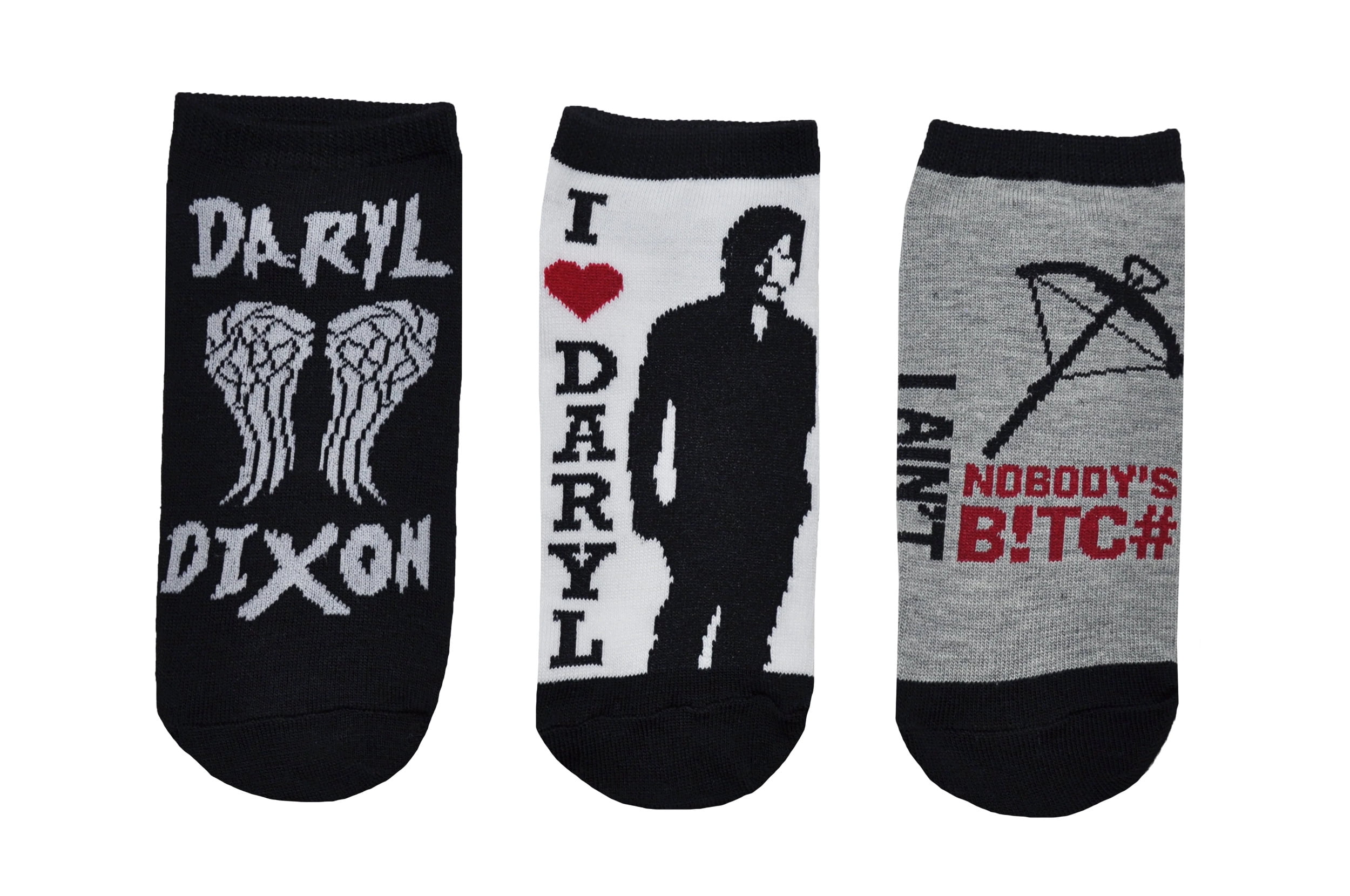 The Walking Dead Daryl Dixon 3 Pair Pack of Lowcut Socks - Walmart.com