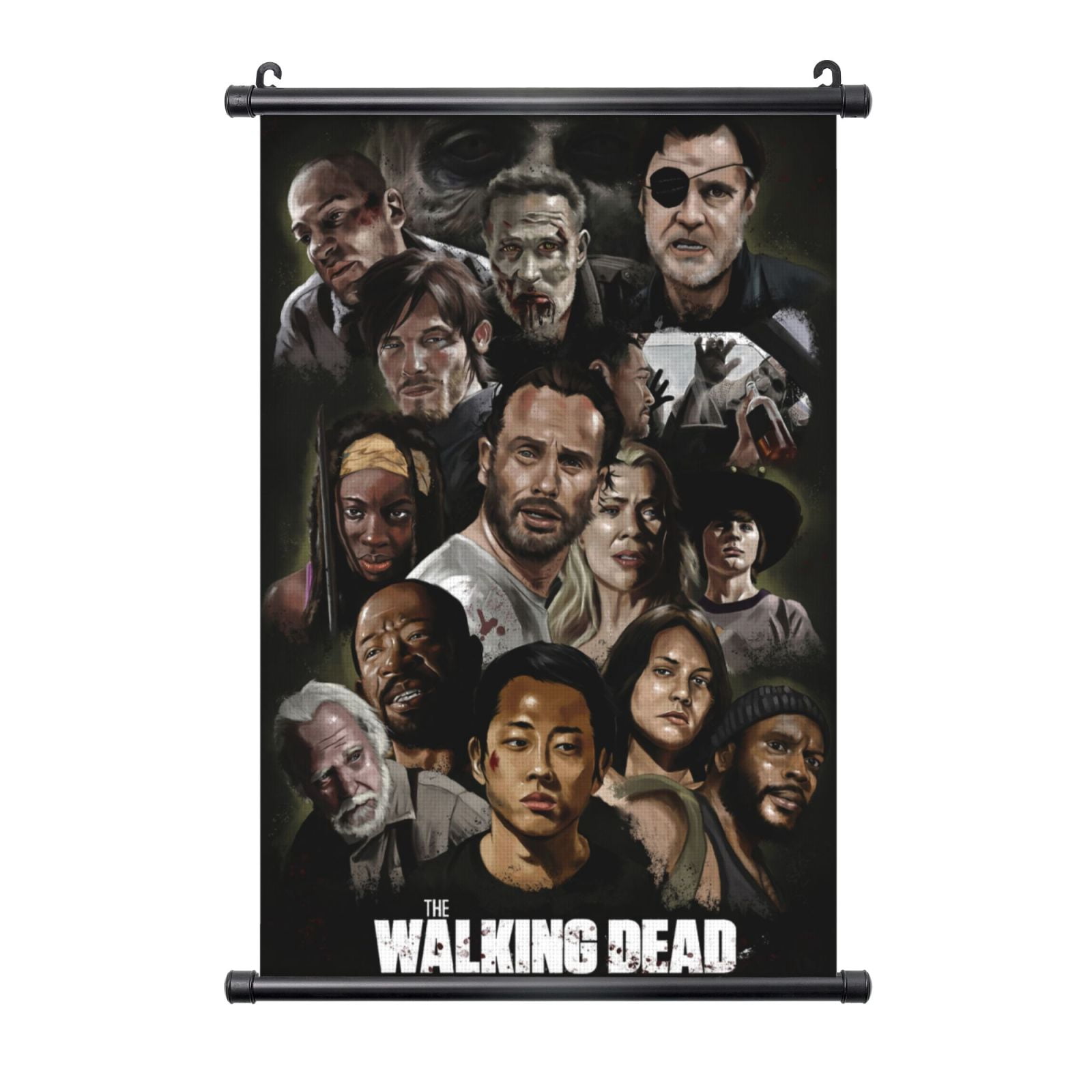 The Walking Dead Poster Aesthetic Canvas PVC Shaft Wall Art Hanging ...