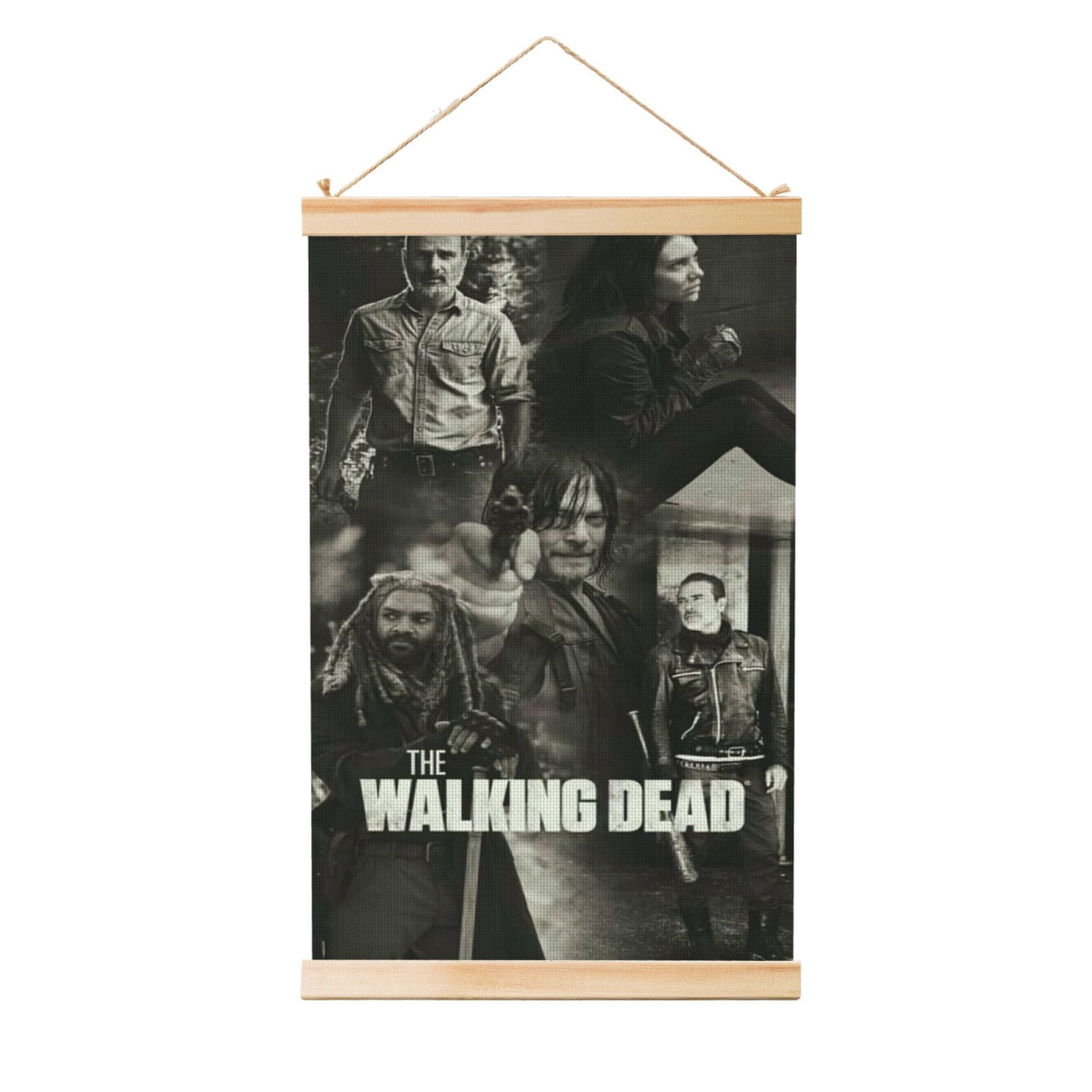 The Walking Dead Poster Aesthetic Canvas Wooden Shaft Wall Art Hanging ...