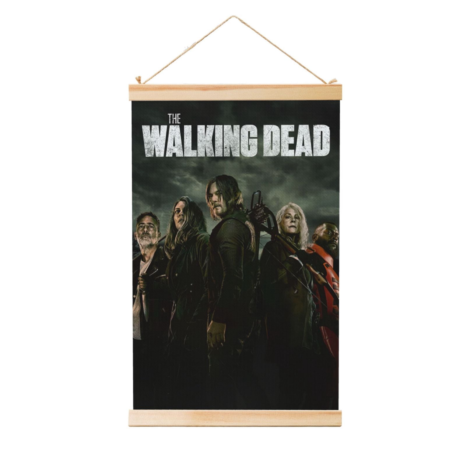 The Walking Dead Poster Aesthetic Canvas Wooden Shaft Wall Art Hanging ...