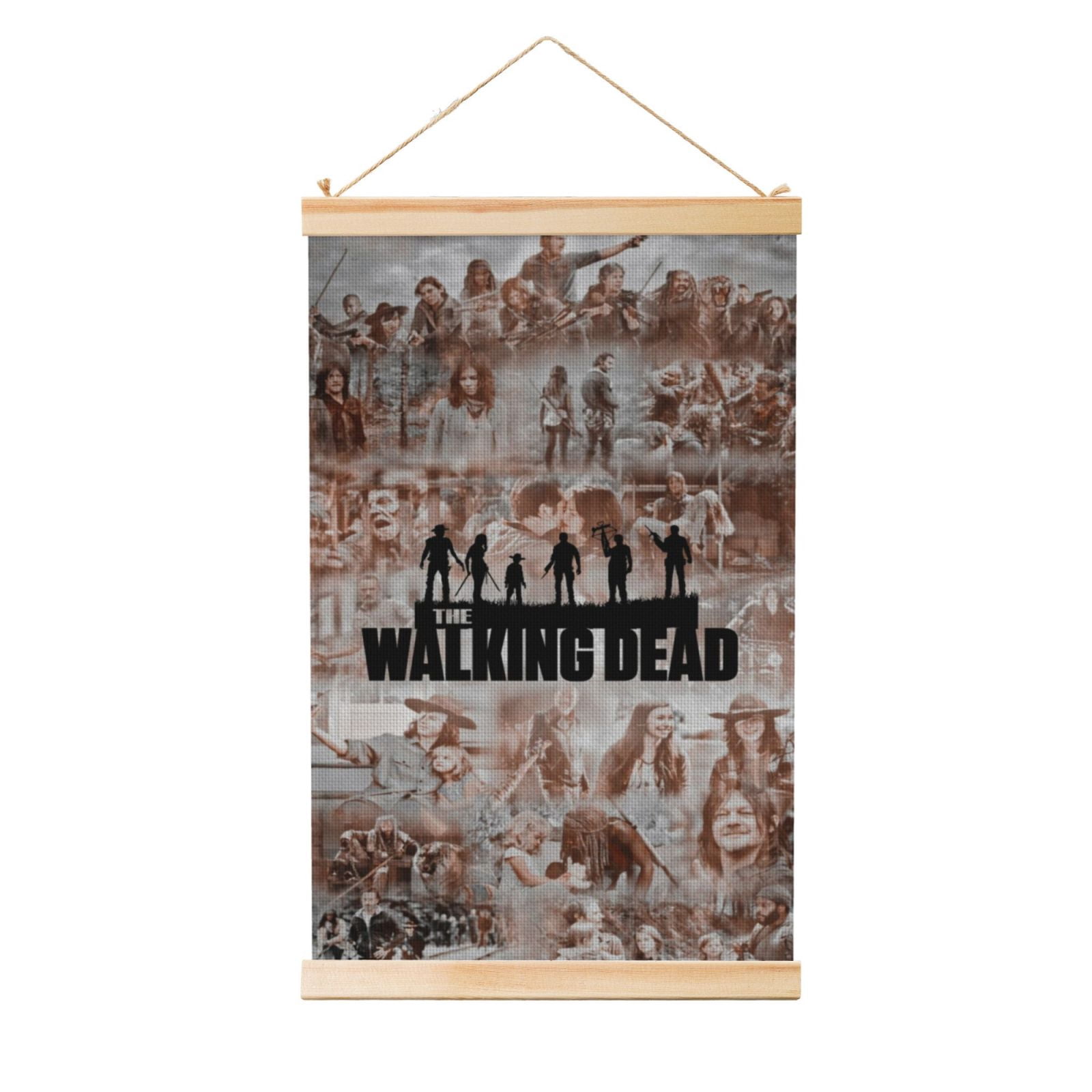 The Walking Dead Poster Aesthetic Canvas Wooden Shaft Wall Art Hanging ...