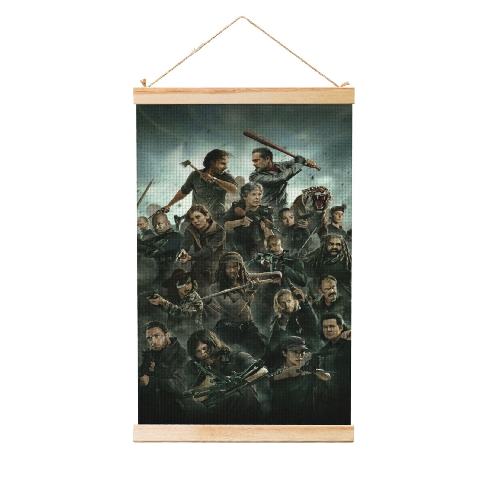 The Walking Dead Poster Aesthetic Canvas Wooden Shaft Wall Art Hanging ...