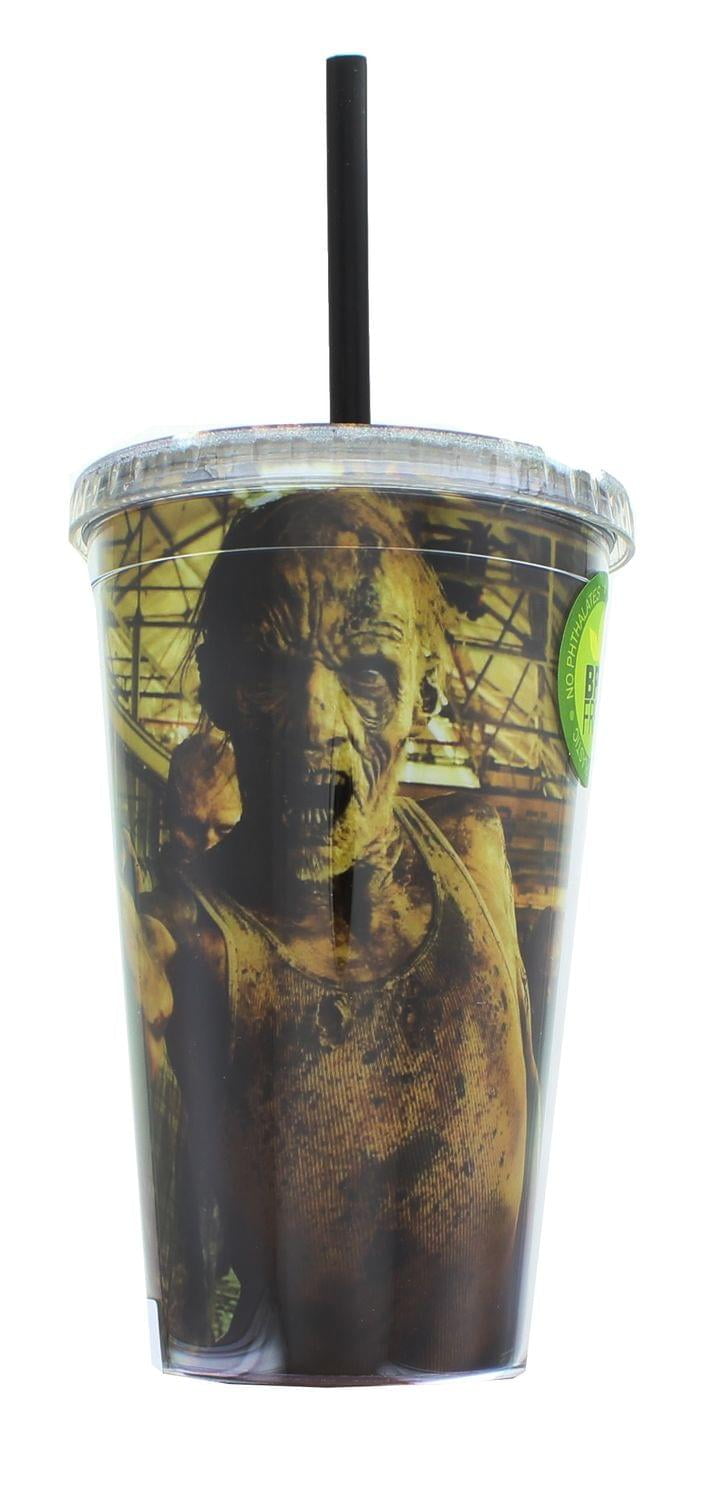 The Walking Dead Zombies 16oz Carnival Cup w/ Straw & Lid - Walmart.com
