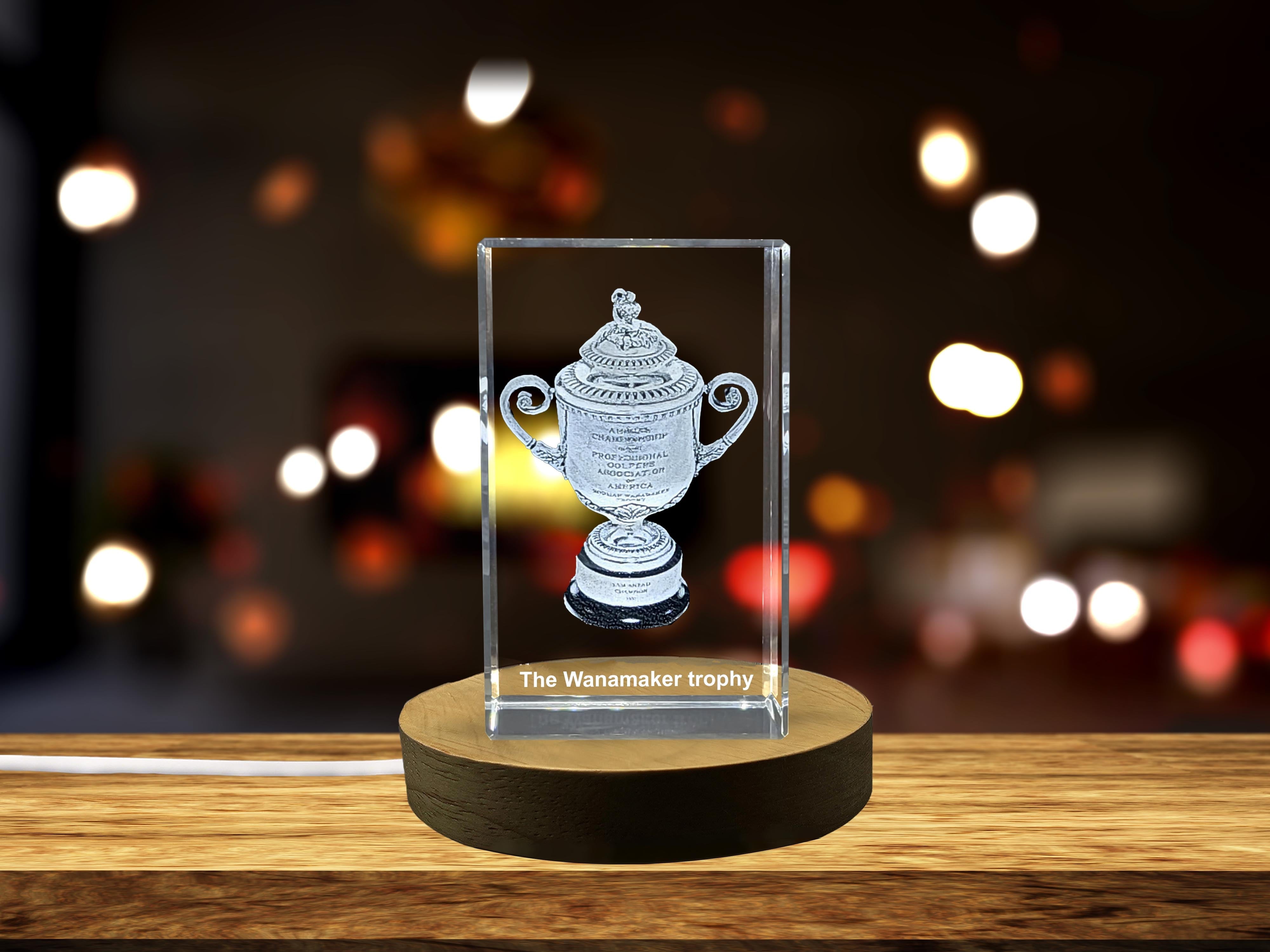The Wanamaker trophy Sports 3D Engraved Crystal Gift - Unique Trophy ...