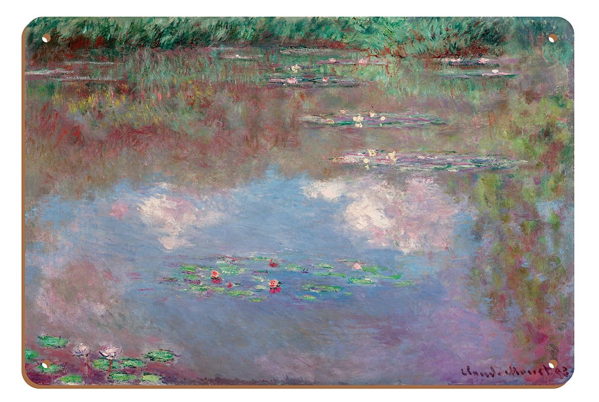 The Water Lily Pond (Clouds) - From an Original Color Painting by ...