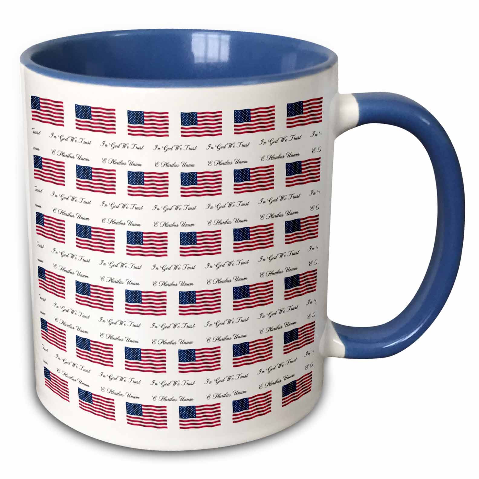 3drose, the Waving Flag of the United States of America and Usa Motto ...