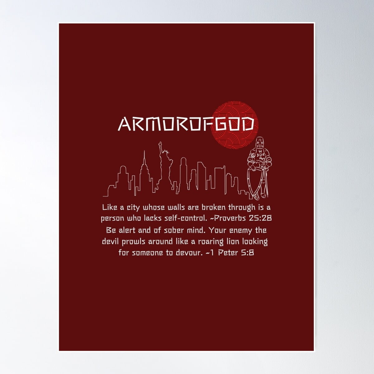 The Way Of Mindfulness The Armor Of God Ephesians 6 12 Poster Wall Art ...