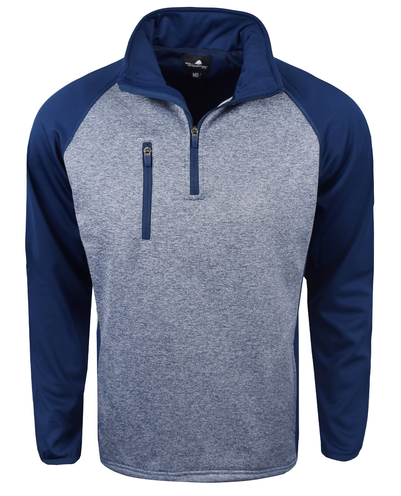 The Weather Company Golf Poly-Flex 1/4 Zip Pullover True Navy/Heather ...