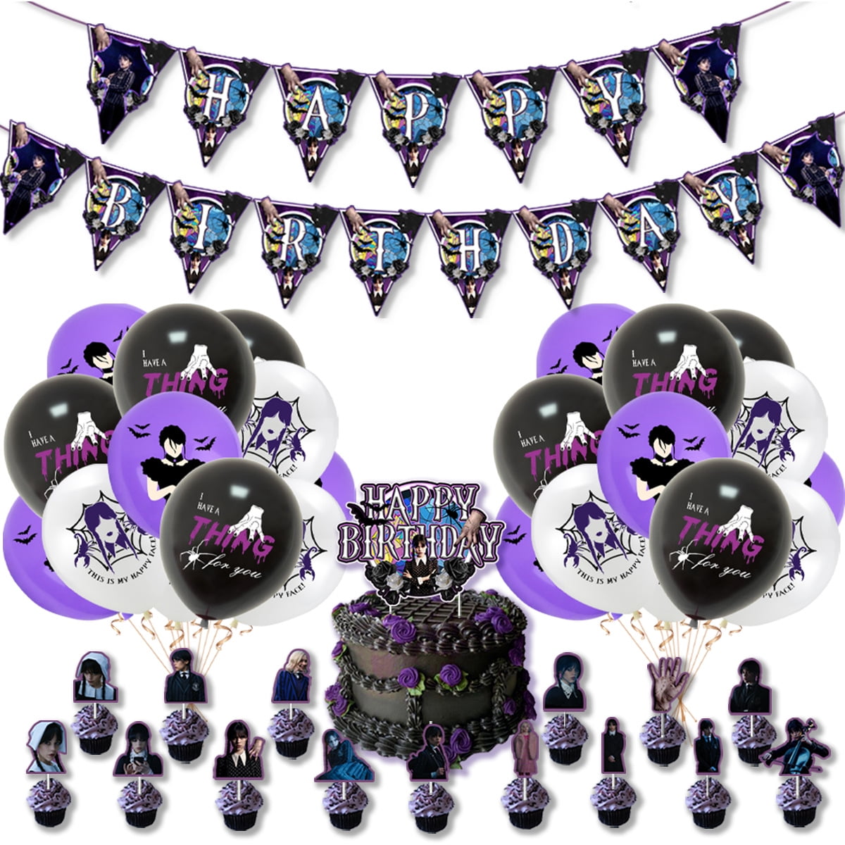 The Wednesday Party Birthday Party Family Decorations,Theme Birthday ...