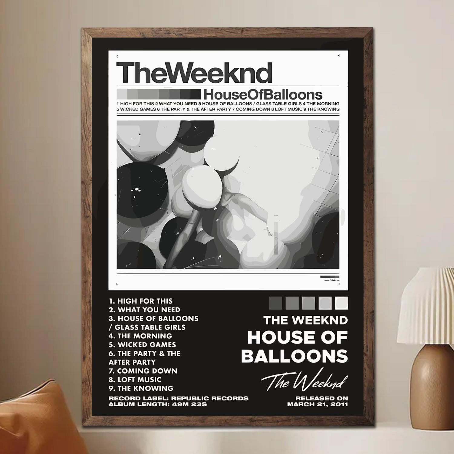 The Weeknd - House of Balloons Album Poster Unframed, Dark Aesthetic ...