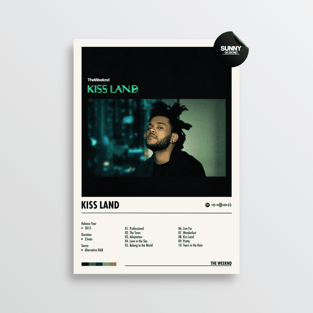 The Weeknd - Kiss Land, Album Cover Poster, Music Poster, Album Poster ...