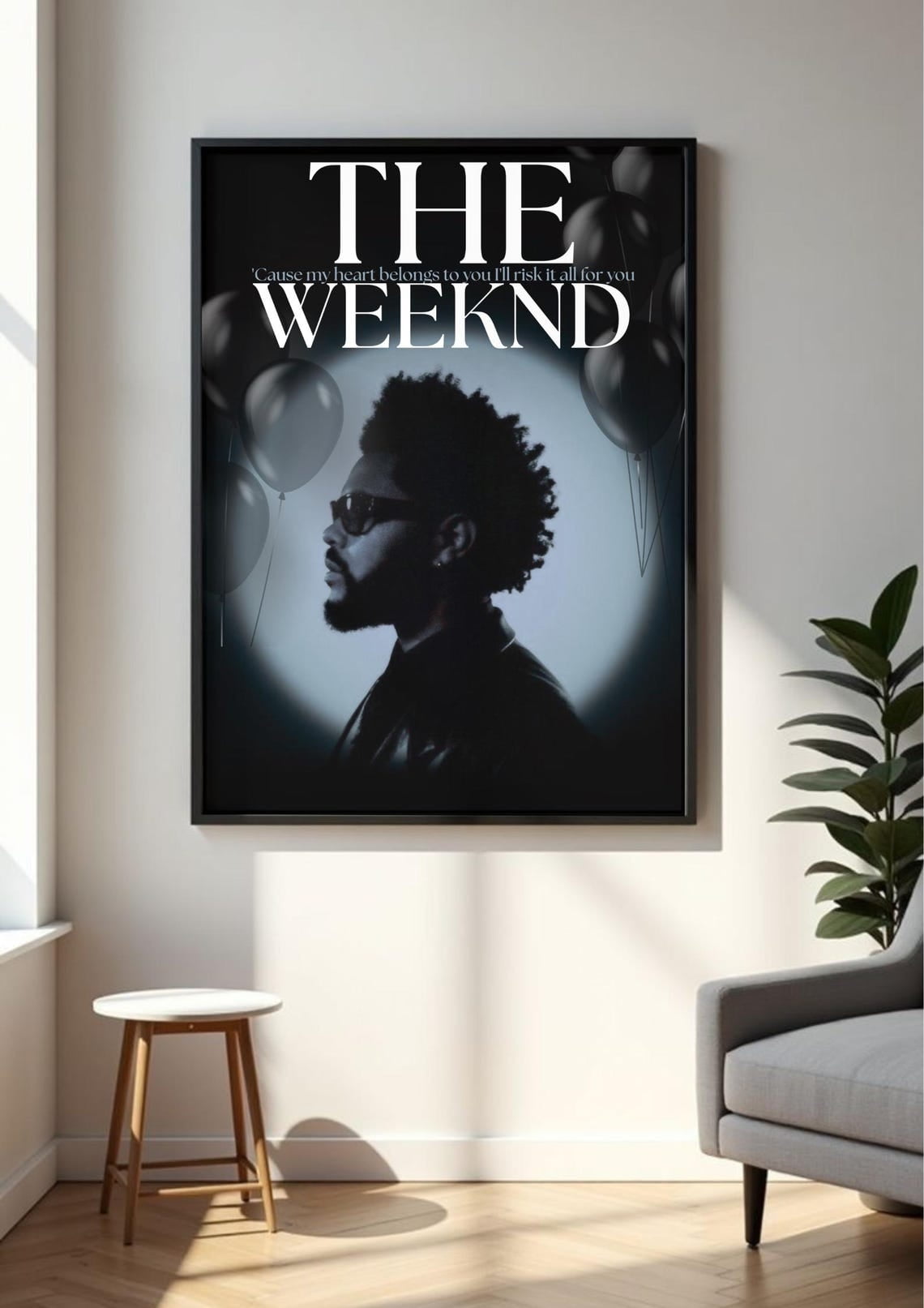 The Weeknd Music Poster Dark Aesthetic R&B Singer Print, Size 24x36 ...