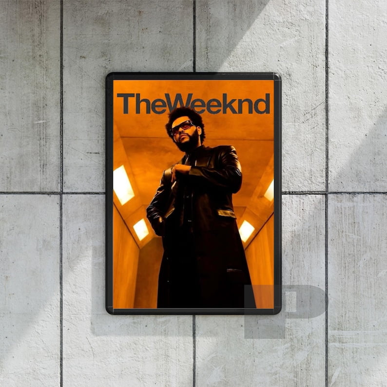 The Weeknd Poster After Hours Music Wall Art Dark R&B Aesthetic, Size ...
