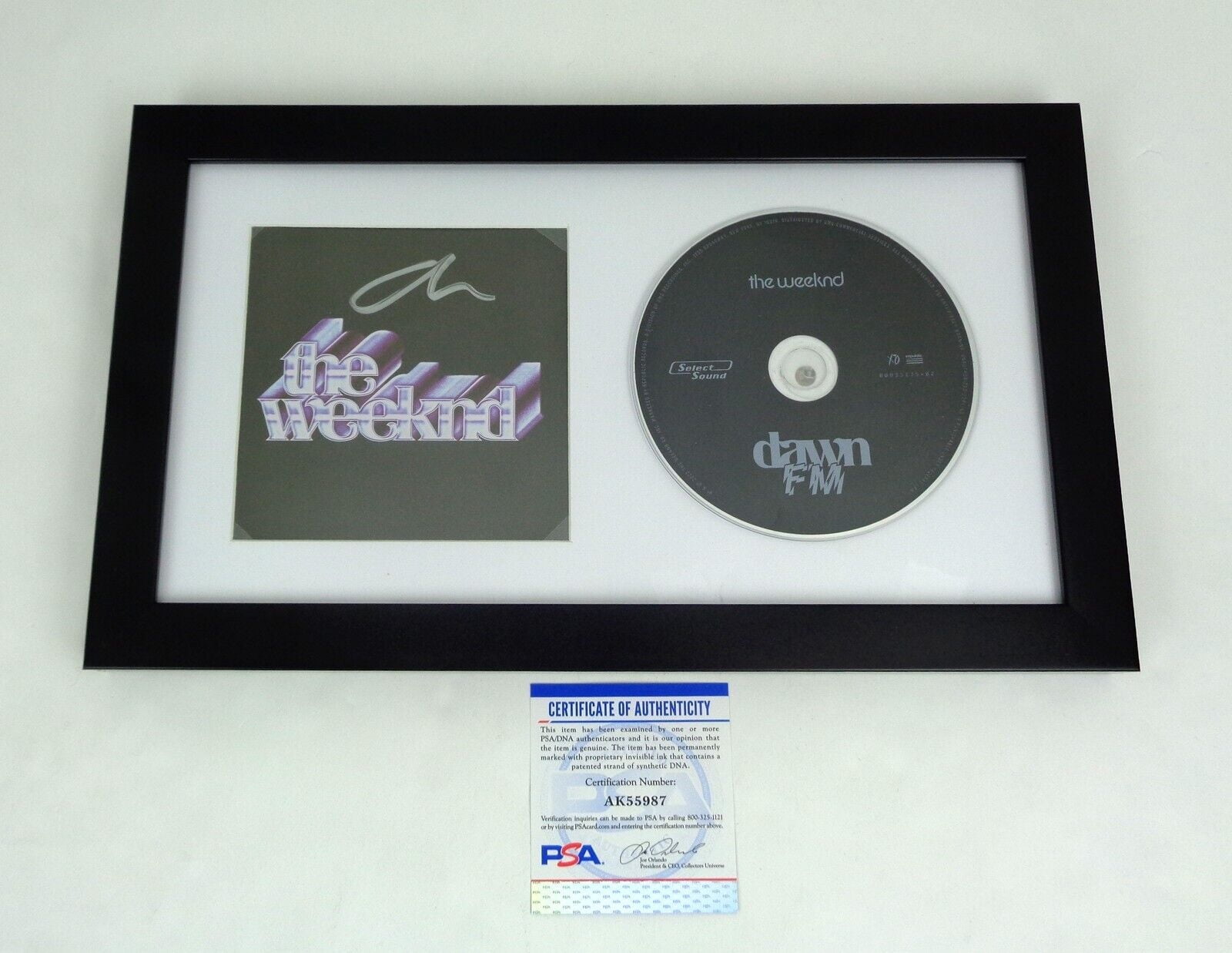 Pre-Owned The Weeknd Signed Autograph Dawn FM CD Framed PSA/DNA COA A ...