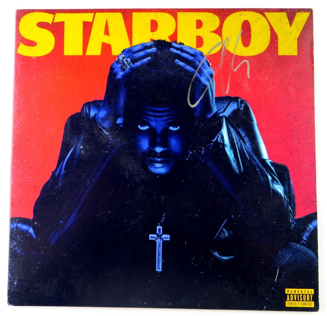 The Weeknd Signed Autographed Record Album Cover Starboy JSA XX82075 ...