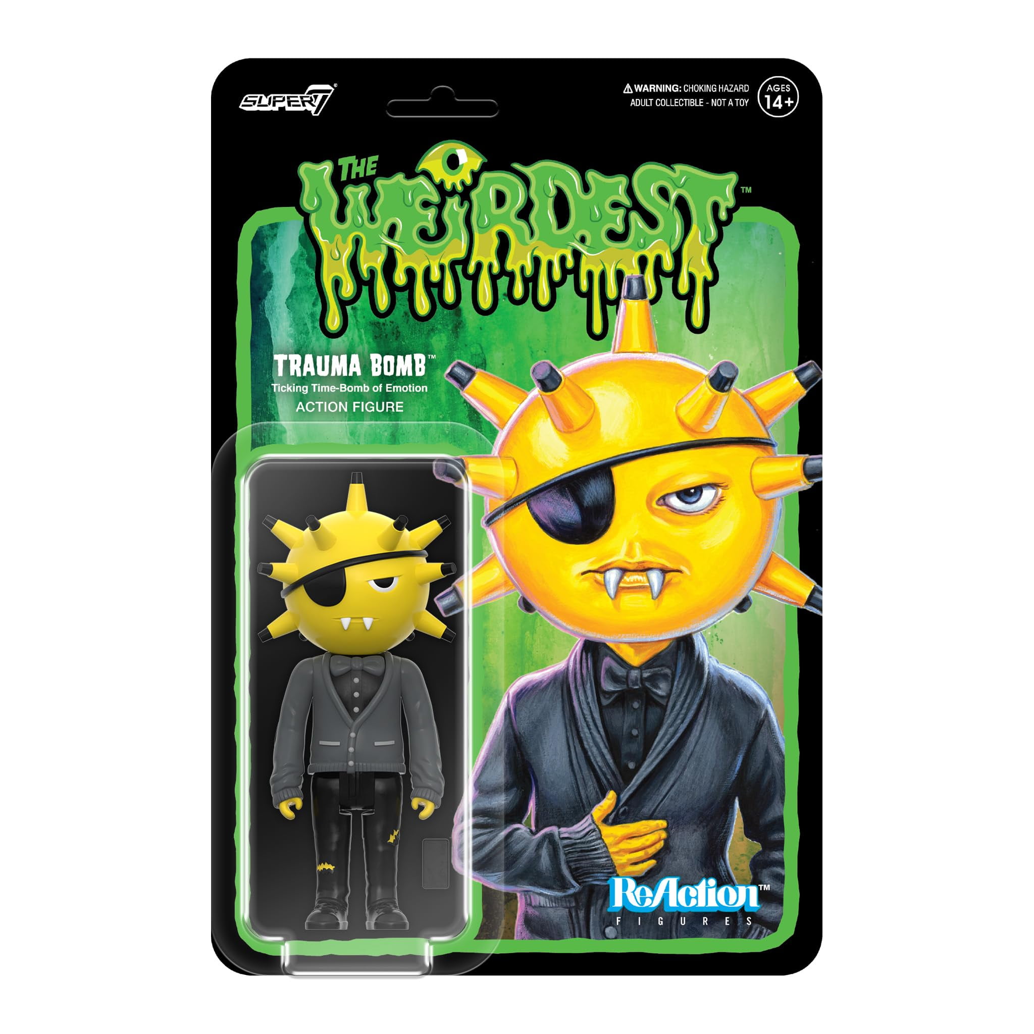 The Weirdest Trauma Bomb Super 7 Reaction Action Figure - Walmart.com
