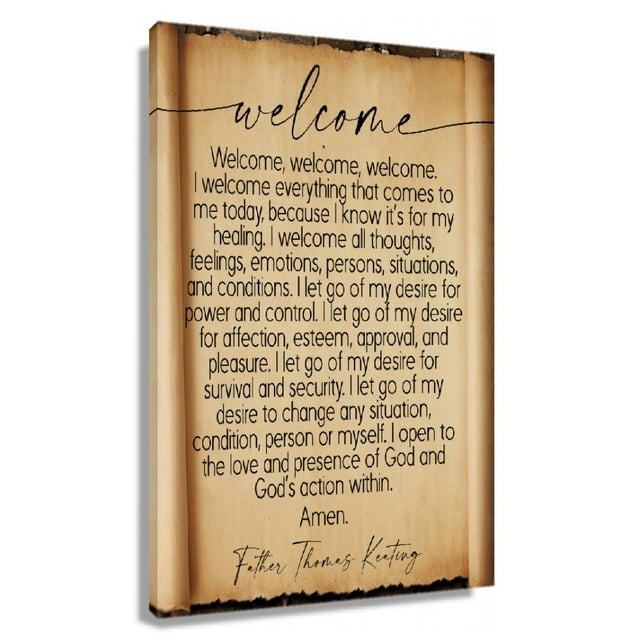 The Welcoming Prayer Quotes Wall Art Prints Poster Landscape Printed ...