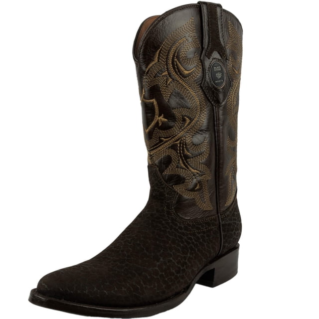The Western Shops Men’s Genuine Leather Bull Neck J Toe Western Cowboy ...