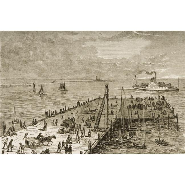 The Wharf At Nantucket Island Massachusetts In 1870S From American ...