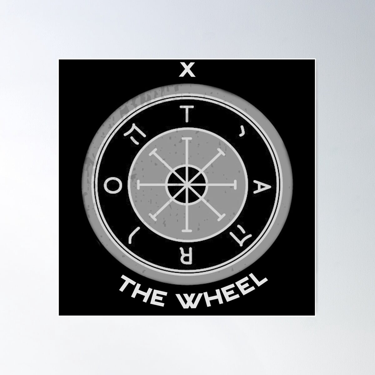The Wheel Of Fortune - Major Arcana Tarot Card Poster Wall Art, Modern ...