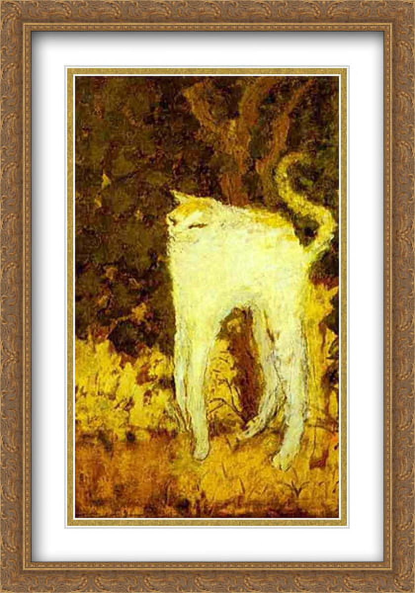 The White Cat 2x Matted 28x40 Large Gold Ornate Framed Art Print by ...